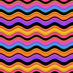 Rainbow wave seamless pattern Royalty Free Vector Image
