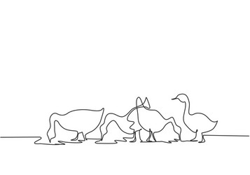 Goose Line Drawing Vector Images (over 1,400)