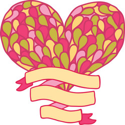 Doodle heart valentines day Royalty Free Vector Image