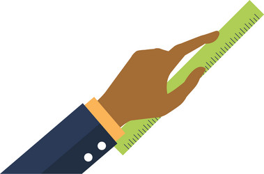 Hand with ruler Royalty Free Vector Image - VectorStock