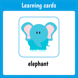 Elephant Flashcards Vector Images (over 100)