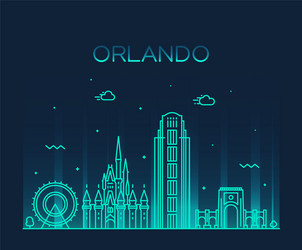 Orlando Florida Skyline Vector Images (over 100)