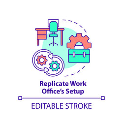 Hybrid work concept icon Royalty Free Vector Image