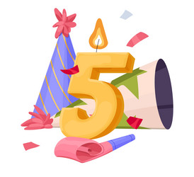 Number 5 Cartoon Vector Images (over 4,100)