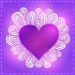 Doodle heart valentines day Royalty Free Vector Image