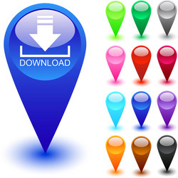 Download button Royalty Free Vector Image - VectorStock