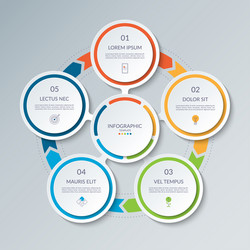 Infographic template with 5 options Royalty Free Vector