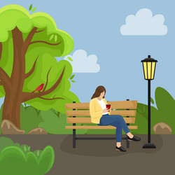 Blank forest nature scene background Royalty Free Vector