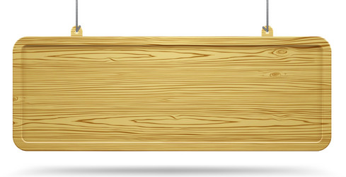 Hanging red long signboard with a frame isolated Vector Image