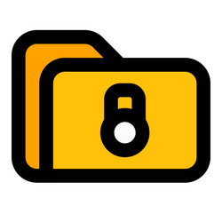Digital folder with lock for safety Royalty Free Vector