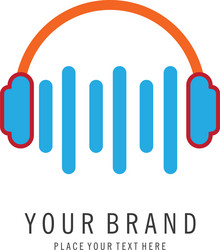 Headset or headphone creative design Royalty Free Vector