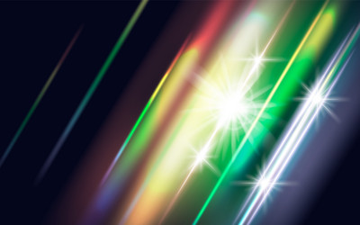 Realistic diamond reflection rainbow light Vector Image