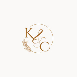 Kh initial wedding monogram logo Royalty Free Vector Image