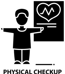 Annual checkup icon black sign Royalty Free Vector Image