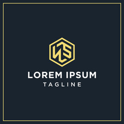 Sw or ws square logo Royalty Free Vector Image