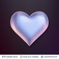 3d heart shape with shadows and highlights Vector Image