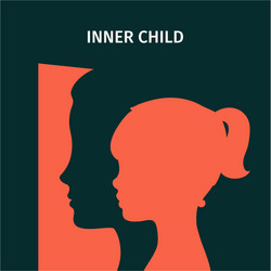 Concept of inner child Royalty Free Vector Image