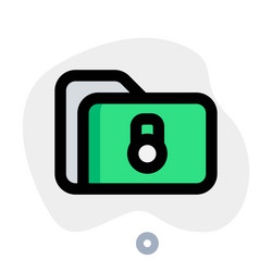 Digital folder with lock for safety Royalty Free Vector
