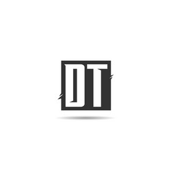 Initial letter dt logo template design Royalty Free Vector