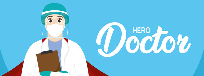 Isolated medical doctor support hero banner Vector Image
