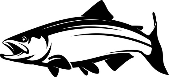 Trout fishing template Royalty Free Vector Image