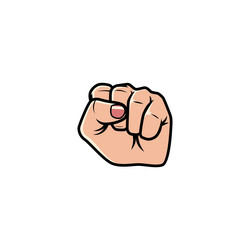 Stop racism sign hand clenched Royalty Free Vector Image