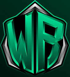 Initial wr logo design Royalty Free Vector Image