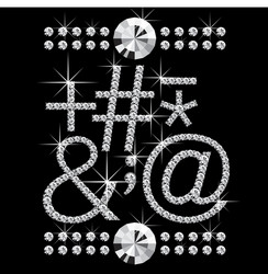 Diamond alphabetic letters Royalty Free Vector Image