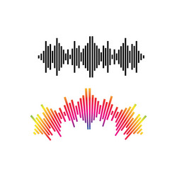 Radial wave sound lines circular frame Royalty Free Vector