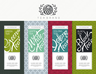 Black tea design package Royalty Free Vector Image