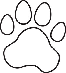 Left foot footprint outline high quality Vector Image