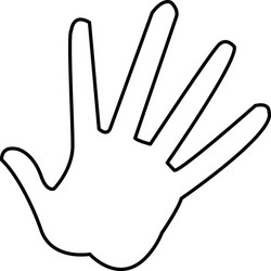 Cartoon hand showing the five fingers Royalty Free Vector