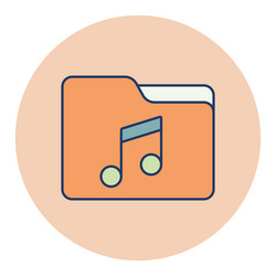 Music file flat grayscale icon Royalty Free Vector Image