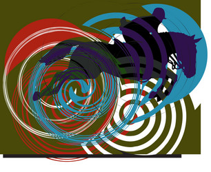 Horse Stampede Vector Images (61)