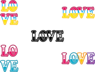 Love word Royalty Free Vector Image - VectorStock