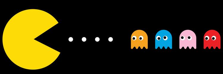 Pac-man characters set retro video game blinky Vector Image