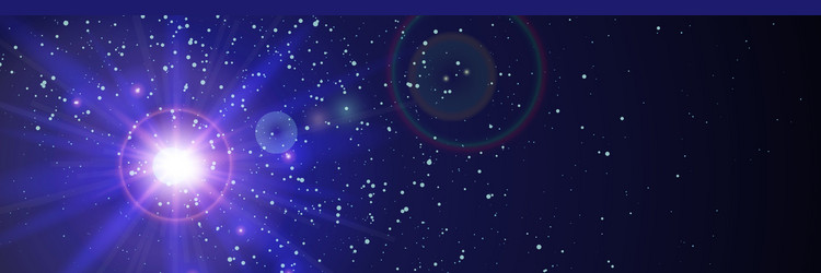 Space background with blue light from behind Vector Image