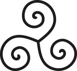 Valknut amulet ancient strong scandinavian Vector Image