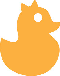 Duck with wind up icon Royalty Free Vector Image