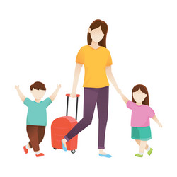 Smiling family playing having fun together Vector Image