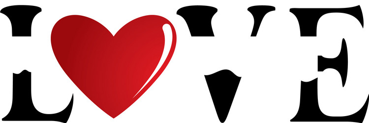 Love word Royalty Free Vector Image - VectorStock