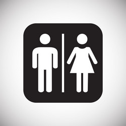 Restroom icon on black background for graphic Vector Image