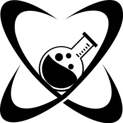 Science lab logo template research laboratory Vector Image