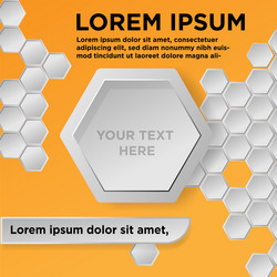 Yellow honeycomb background template download Vector Image