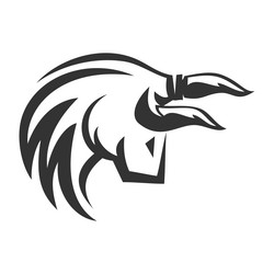 Bull run icon brand identity Royalty Free Vector Image