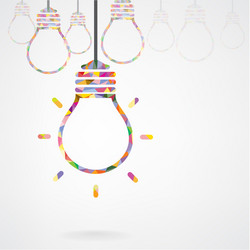 Creative light bulb idea concept background design