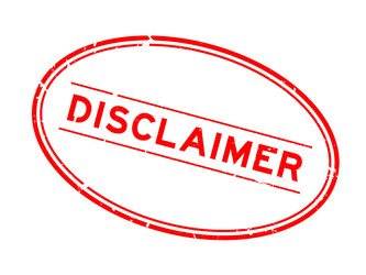 Grunge red disclaimer word rubber seal stamp Vector Image