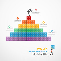 Priorities pyramid slide template Royalty Free Vector Image