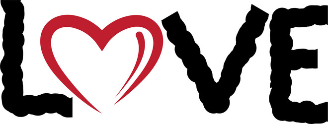 Love word Royalty Free Vector Image - VectorStock