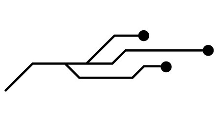 Printed circuit board pcb tracks isolated Vector Image